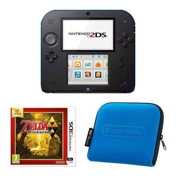 Nintendo 2DS Blue/Black + The Legend of Zelda: A Link Between Worlds ... Nintendo 2DS Blue/Black + The Legend of Zelda: A Link Between Worlds ...