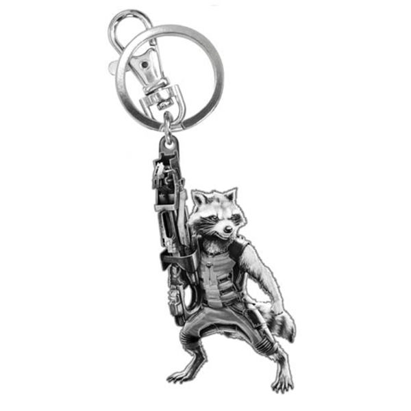Marvel Guardians Of The Galaxy Rocket Raccoon Pewter Keychain ...