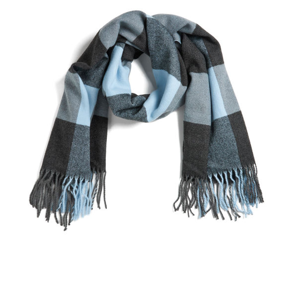 ONLY Women's Scarlett Check Scarf - Cool Blue Clothing | Zavvi.com