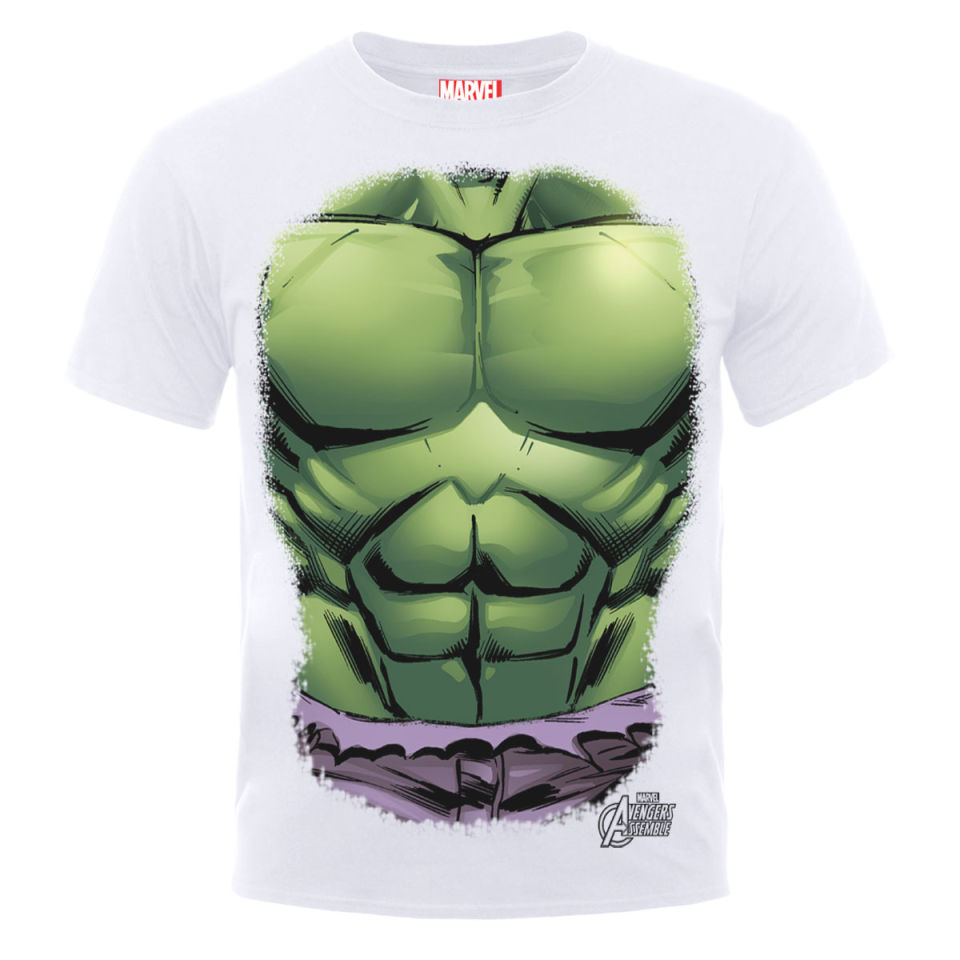 Marvel Avengers Assemble Hulk Chest Burst Men's T-Shirt - White ...