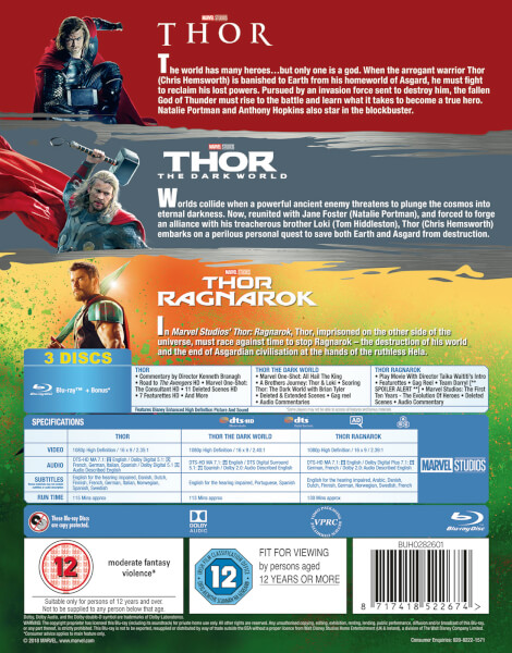 Thor: 1-3 Boxset Blu-ray | Zavvi
