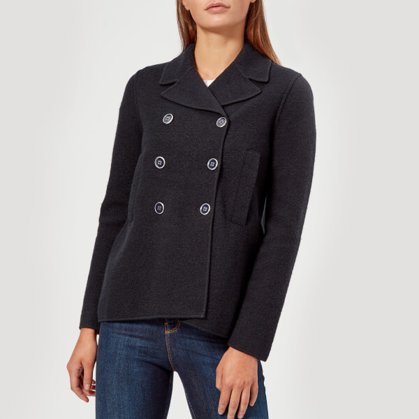 Emporio Armani Women's Short Smart Jacket - Navy - Free UK Delivery ...