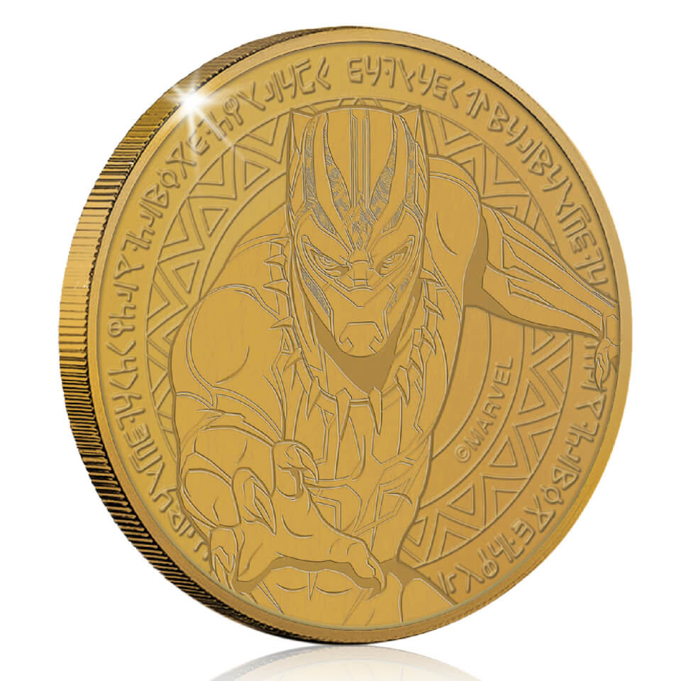 Marvel's Black Panther Collector's Limited Edition Coin: Antique Gold ...